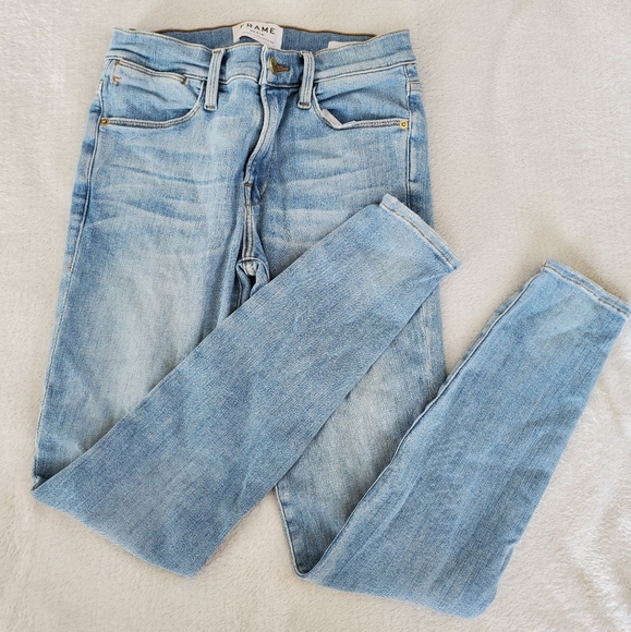 Frame Denim | Jeans | 28 Frame Le High Skinny Jeans Light Wash | Poshmark